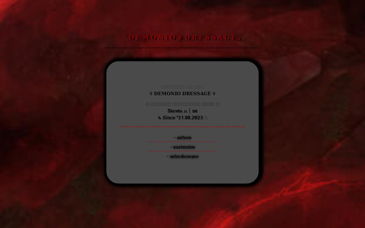Demonio Dressage